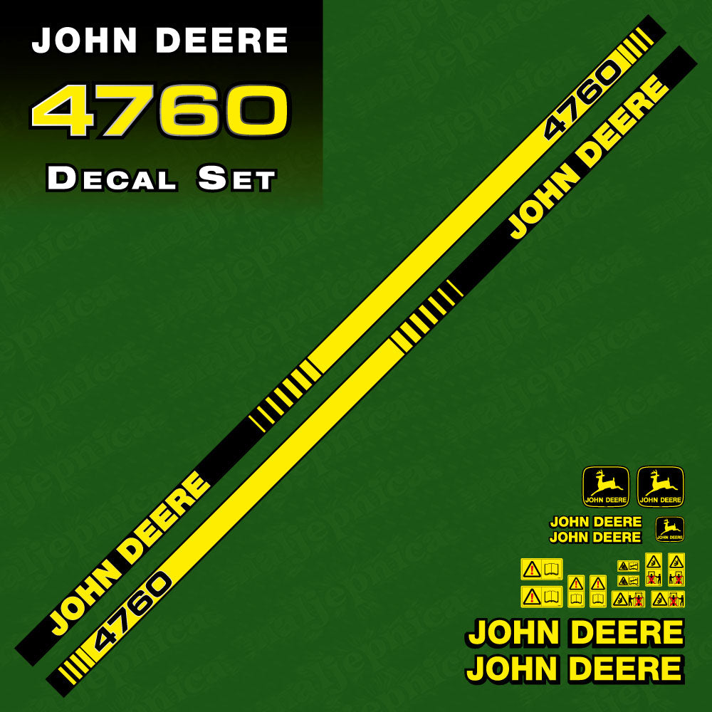 John Deere 4760 Tractor Decal (Sticker) Set – 4.11 Decals