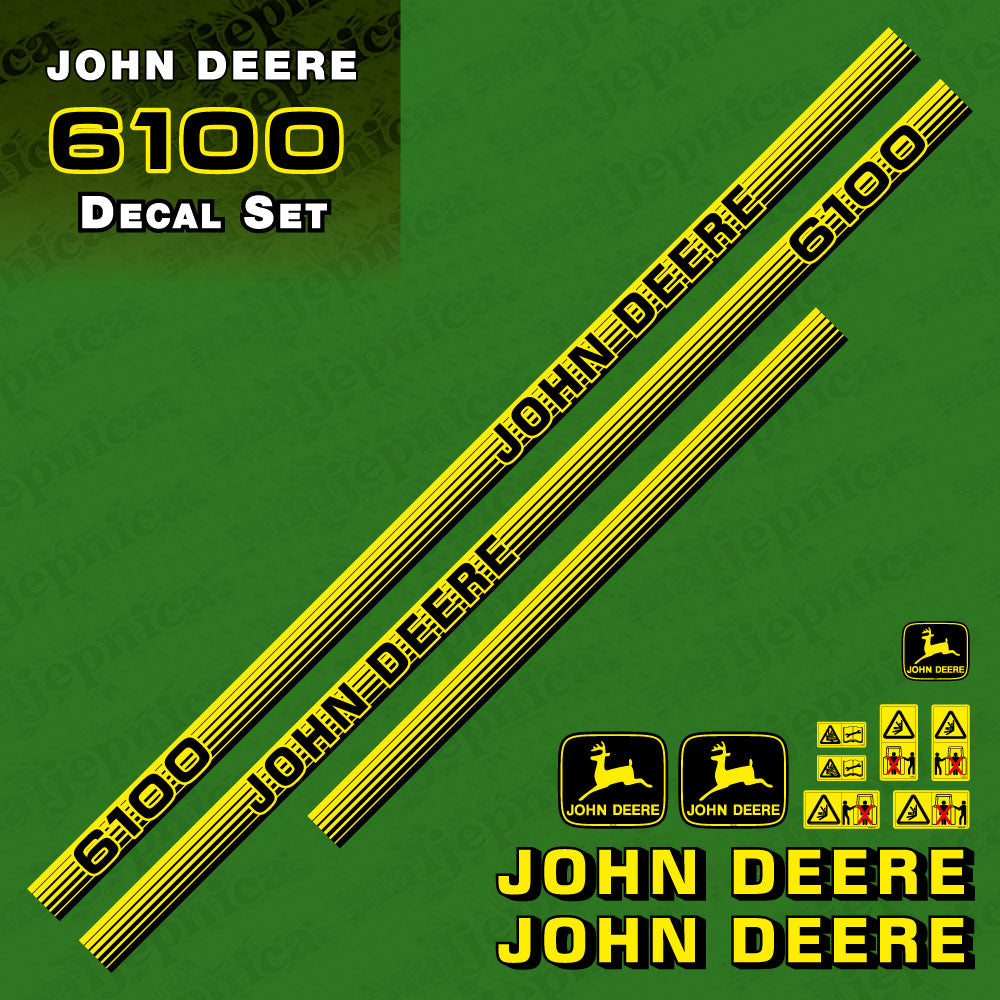 John Deere 6100 Tractor Decal (Sticker) Set – 4.11 Decals