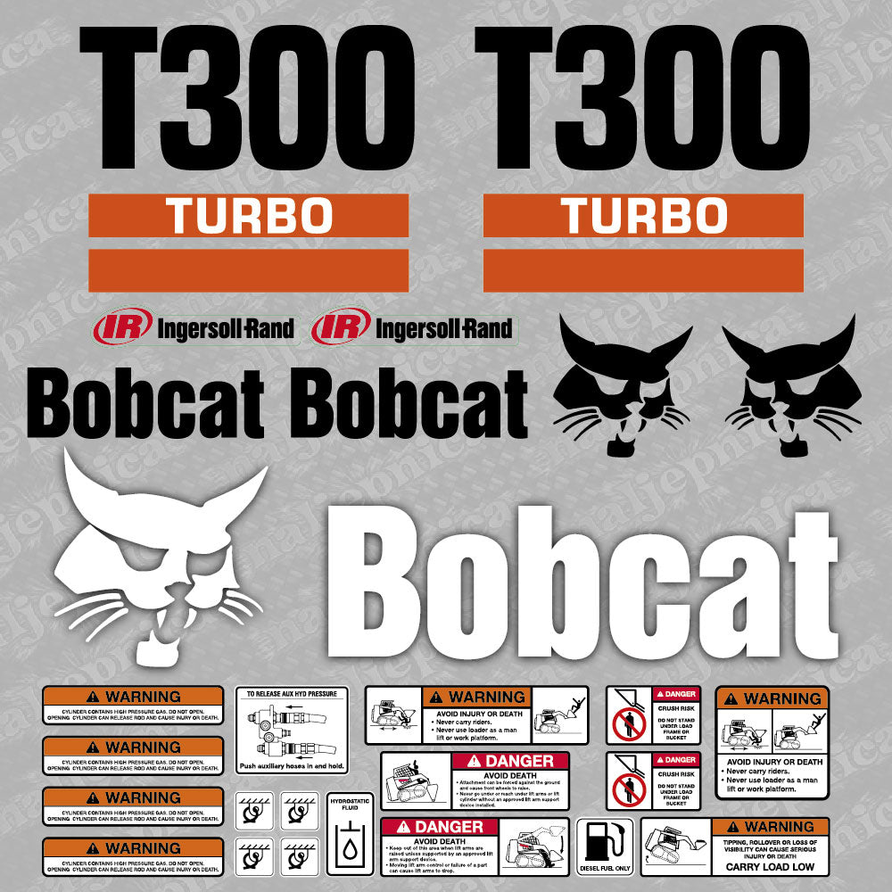 Bobcat T300 Turbo Loader Aftermarket Decal / Aufkleber / Adesivo / Sti ...