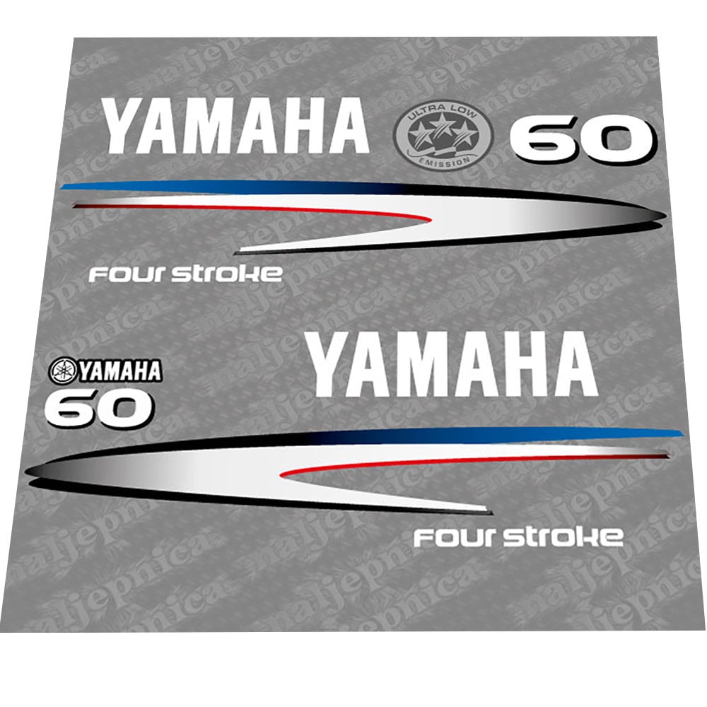 Yamaha 60 Four Stroke (2002-2006) Outboard Decal Sticker Set – 4.11 Decals