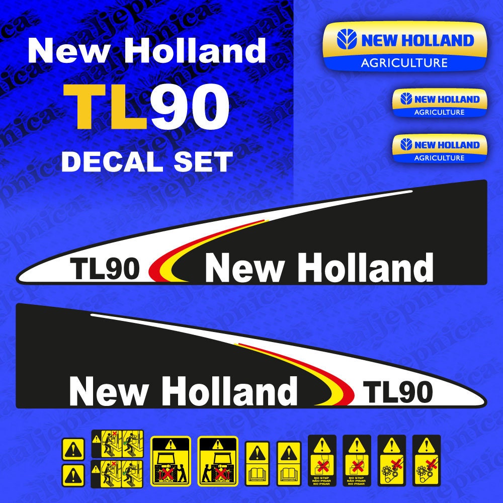 New Holland TL90 Black Aftermarket Replacement Tractor Decal (Sticker ...