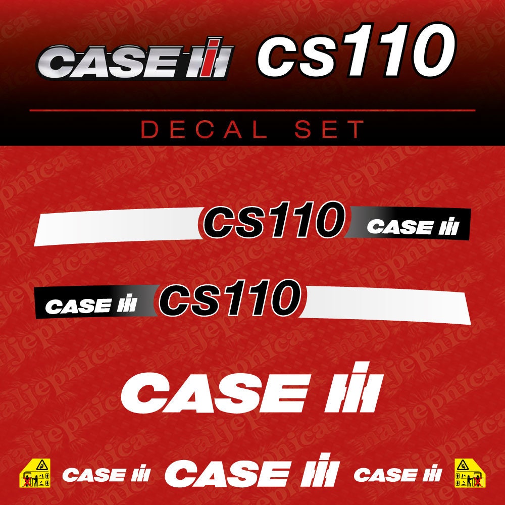 Case CS 110 Aftermarket Replacement Tractor Decal (Sticker) Set – 4.11 ...