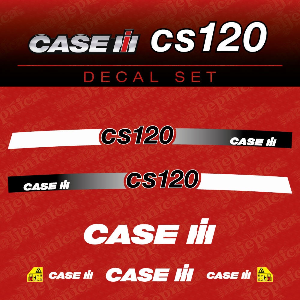 Case CS 120 Aftermarket Replacement Tractor Decal (Sticker) Set – 4.11 ...