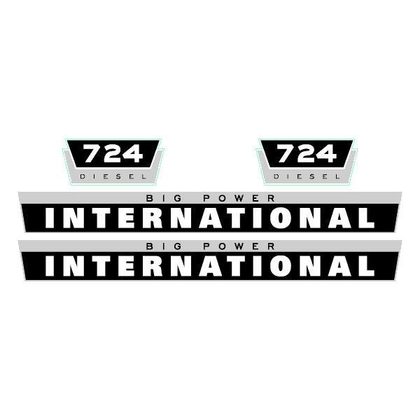 International 724 Aftermarket Replacement Tractor Decal (Sticker) Set ...