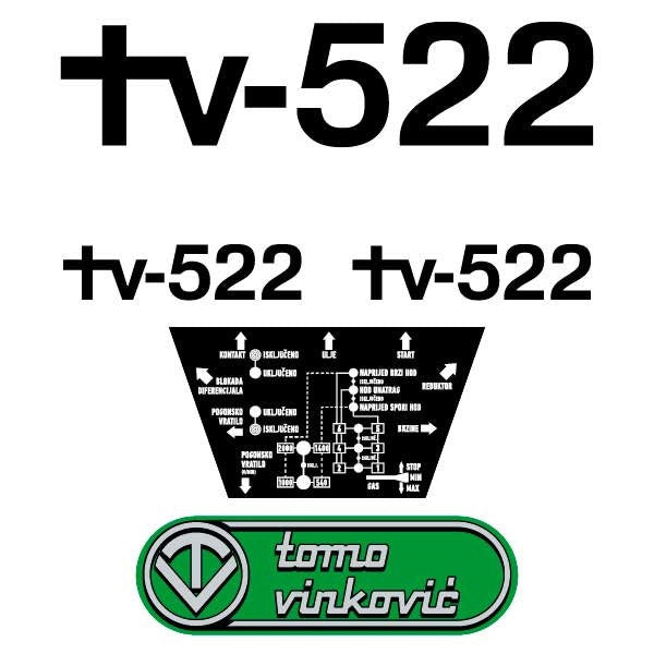 Tomo Vinkovic 522 Aftermarket Replacement Tractor Decals (sticker - au