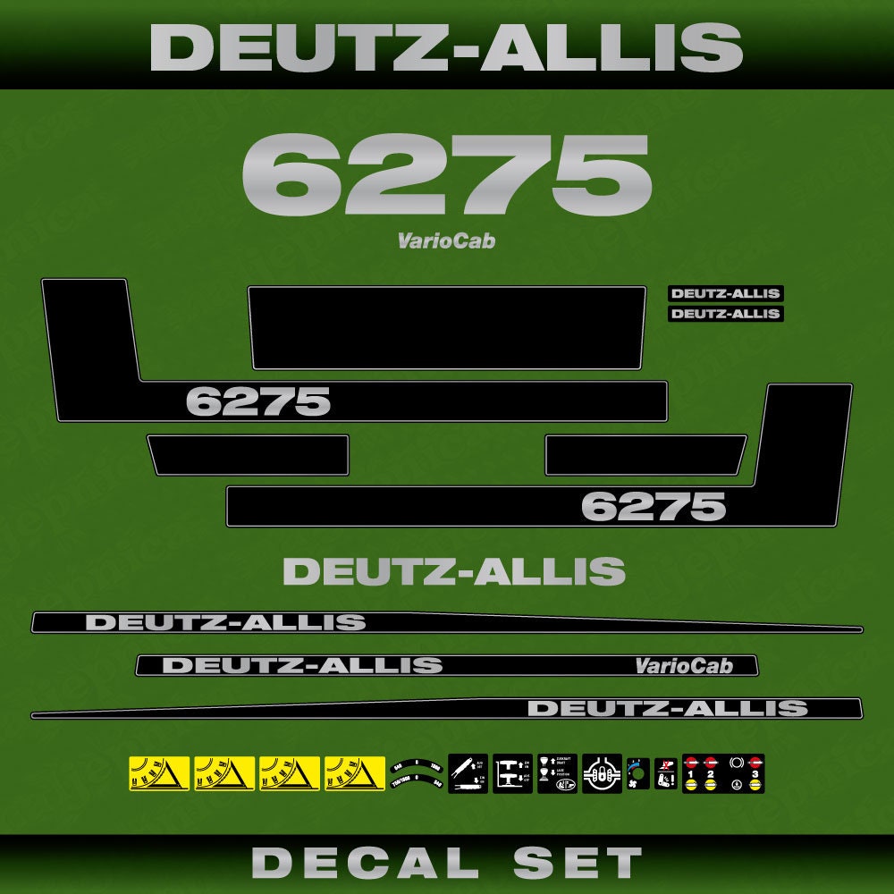 Deutz Allis 6275 VarioCab Aftermarket Replacement Tractor Decal (Stick ...